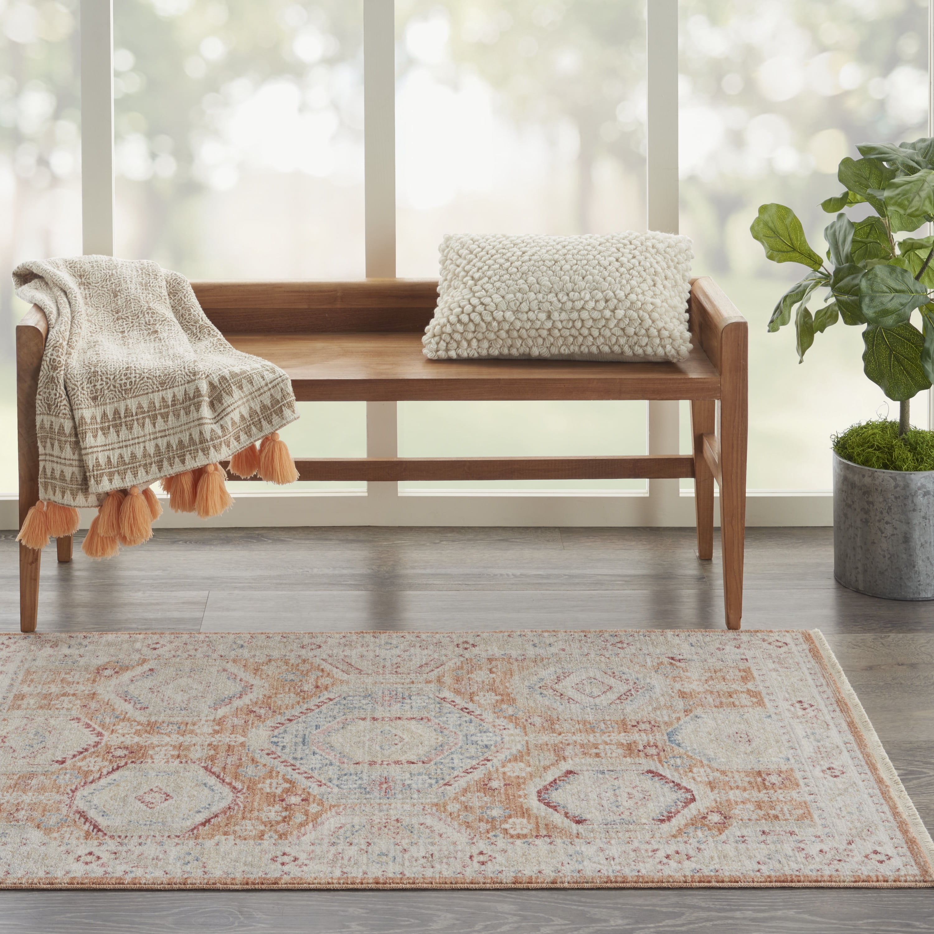 Nourison Enchanting Home Farmhouse & Country Brick 3' x 5' Area Rug ...