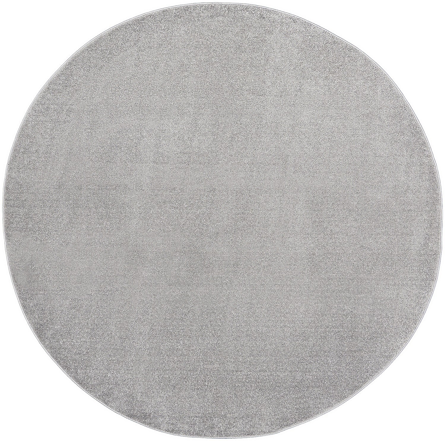Nourison Essentials Easy Care Silver Grey 10' x round Area Rug, (10 ...