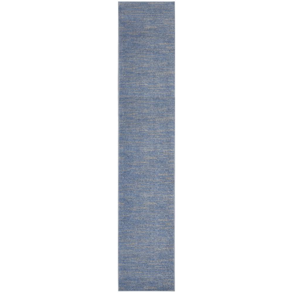 Free Shipping! Nourison Essentials Indoor/Outdoor Blue/Grey 2'2" x 12 ...