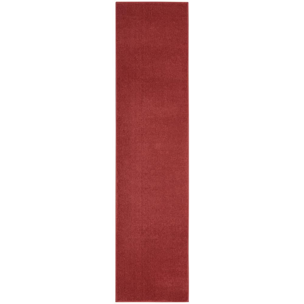 Nourison Essentials Indoor/Outdoor Brick Red 2'2" x 12' Area Rug, (2x12 ...
