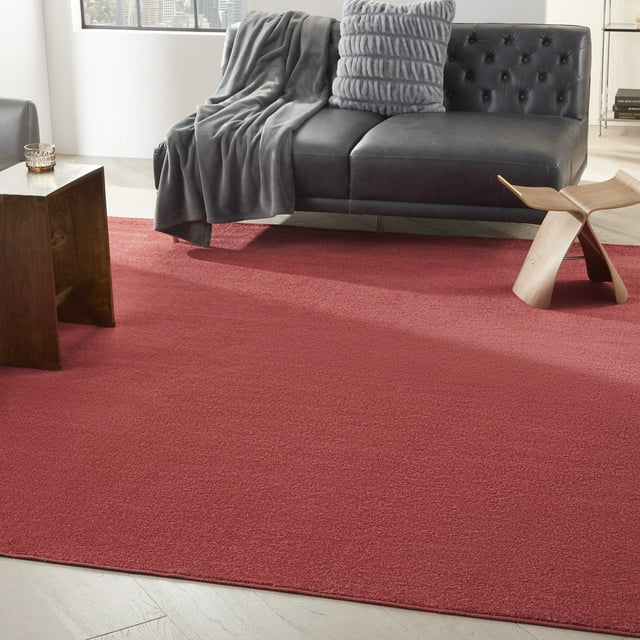 Nourison Essentials Indoor/Outdoor Brick Red 9' x SQUARE Area Rug, (9 ...