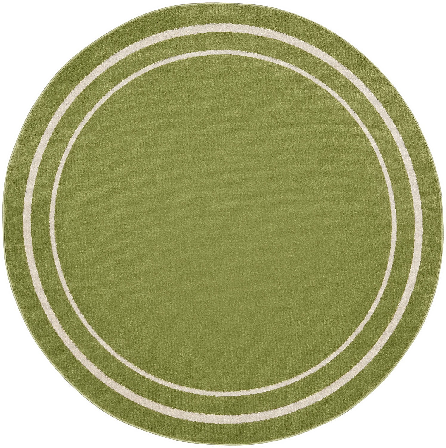 Nourison Essentials Indoor/Outdoor Green Ivory 4' x round Area Rug, (4 ...