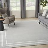 Marston Indoor/Outdoor Grey Abstract 10' x 14' Non-Skid Area Rug ...