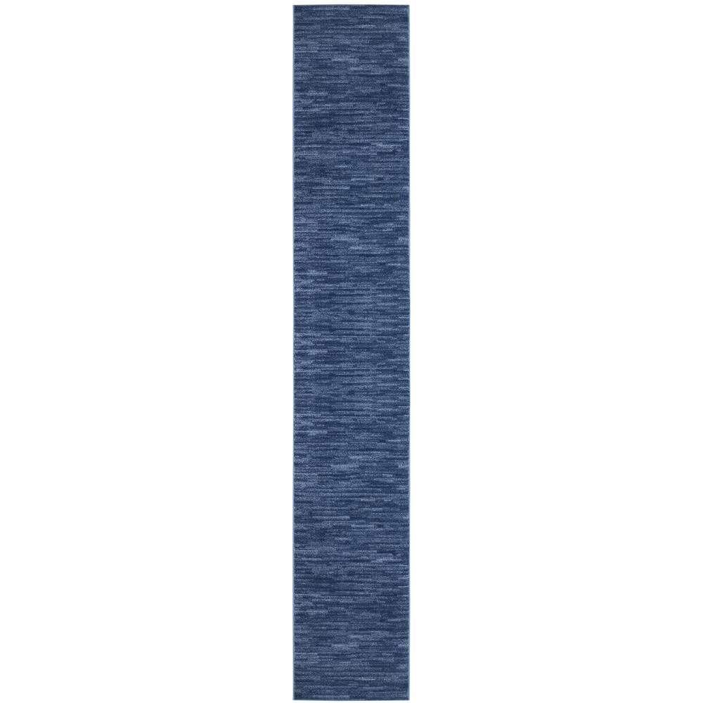 Nourison Essentials Modern Indoor/Outdoor Navy Blue 2'2" x 18' Area Rug ...