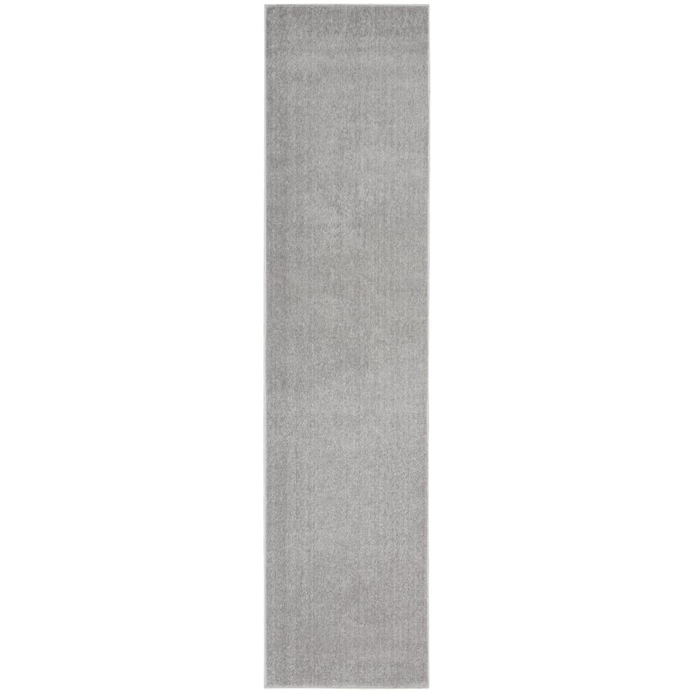 Nourison Essentials Indoor/Outdoor Silver Grey 2'2" x 12' Area Rug ...