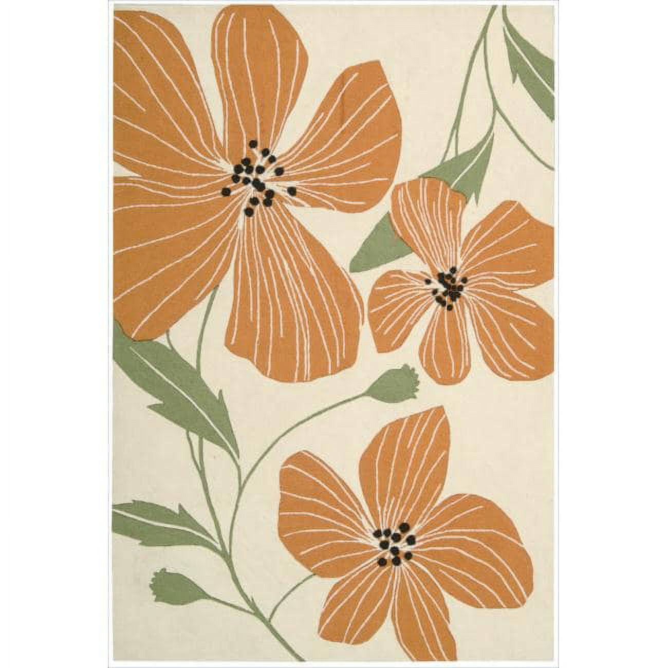 Nourison Fantasy Floral Design Decorative Area Rug - Walmart.com