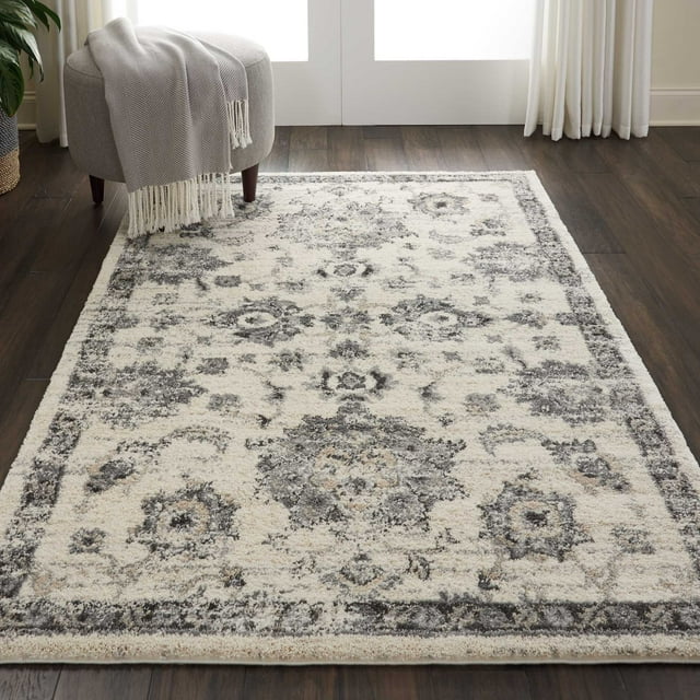 Nourison Fusion Persian Cream/Grey 4' x 6' Area Rug, (4x6) - Walmart.com