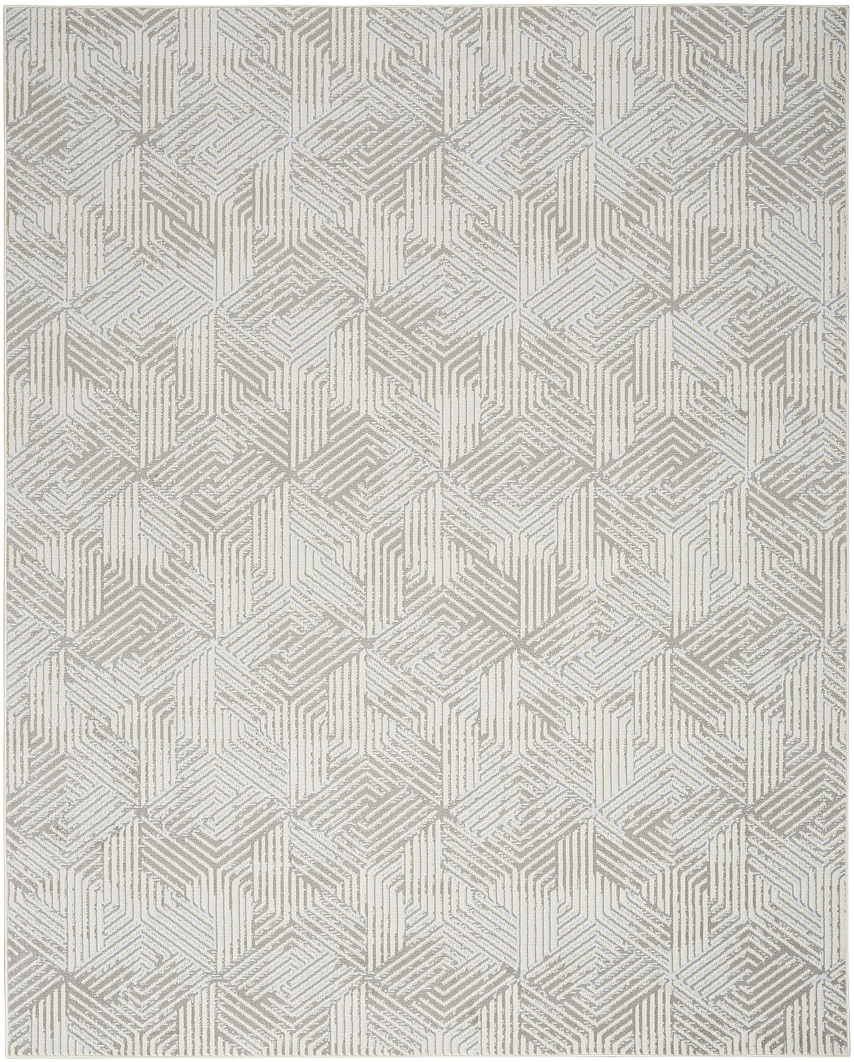 Nourison Grafix Geometric Grey 7'10" x 9'10" Area Rug (8x10) - Walmart.com