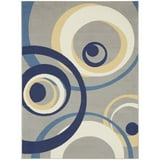 Nourison Grafix Mid-century Geometric Grey Area Rug - Walmart Business ...