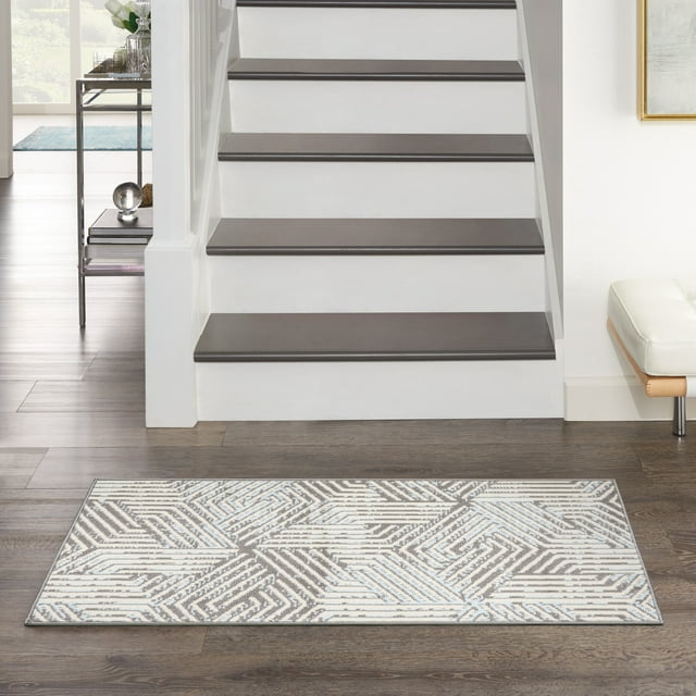 Nourison Grafix Modern Grey 2' x 4' Area Rug (2x4) - Walmart.com