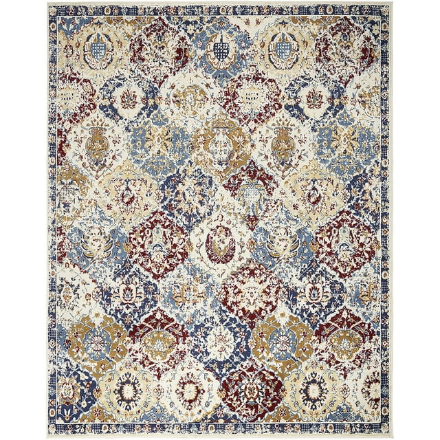 Nourison Grafix Persian Blue/Multicolor 7' x 10' Area Rug, (7x10 ...