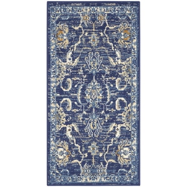 Nourison Elation Persian Ivory Blue 2' x 3' Area Rug, (2x3) - Walmart.com