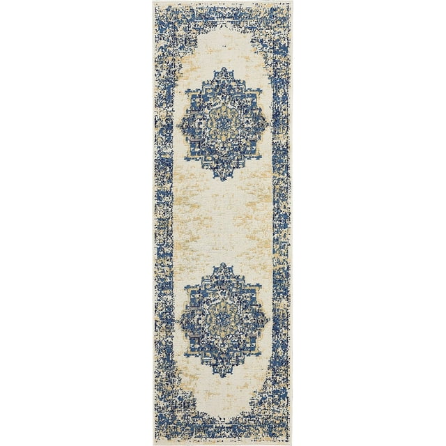Nourison Grafix Persian White 2'3" x 7'6" Area Rug, (2x8) - Walmart.com