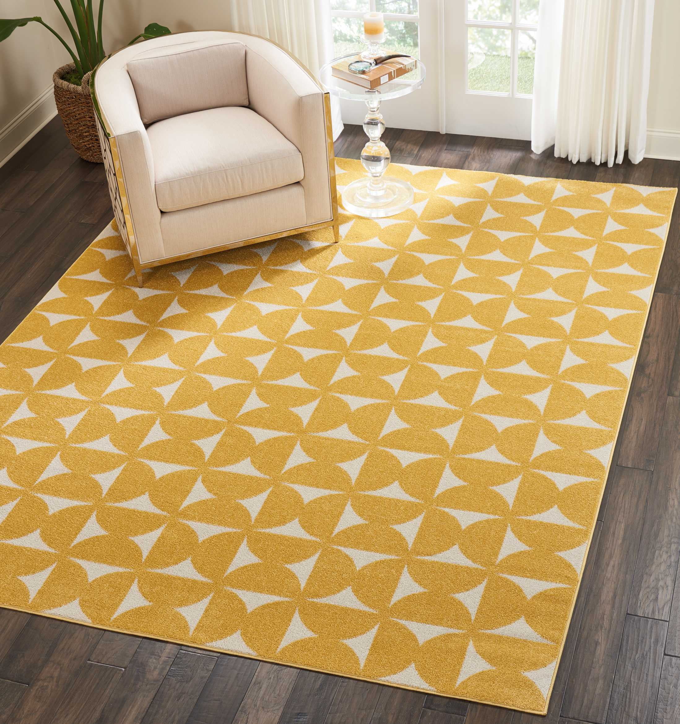Nourison Harper Geometric Yellow 8' x 10' Area Rug, (8x10) - Walmart.com