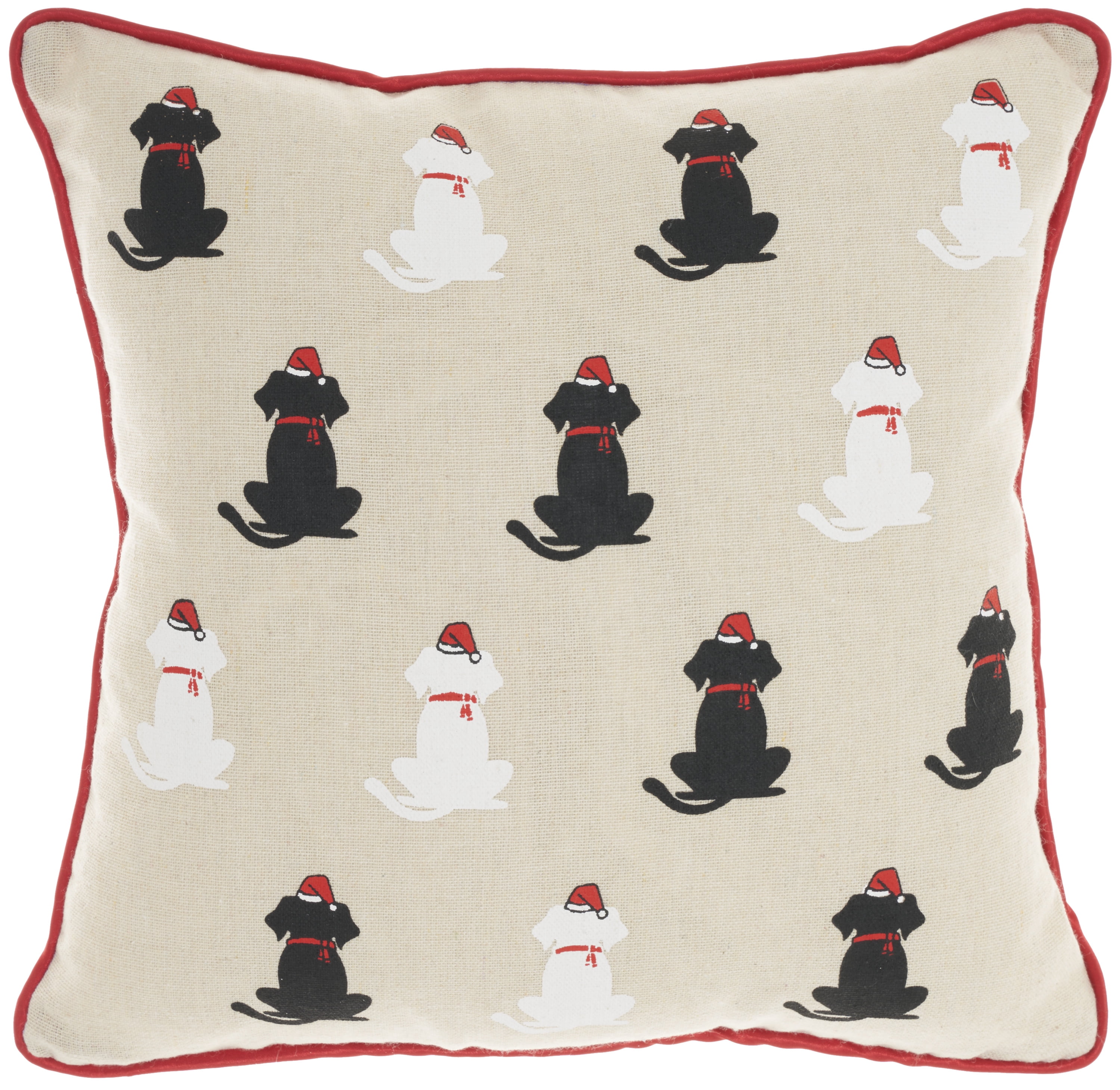 Nourison Holiday Pillows Natural 12" x 12" Throw Pillow - Walmart.com