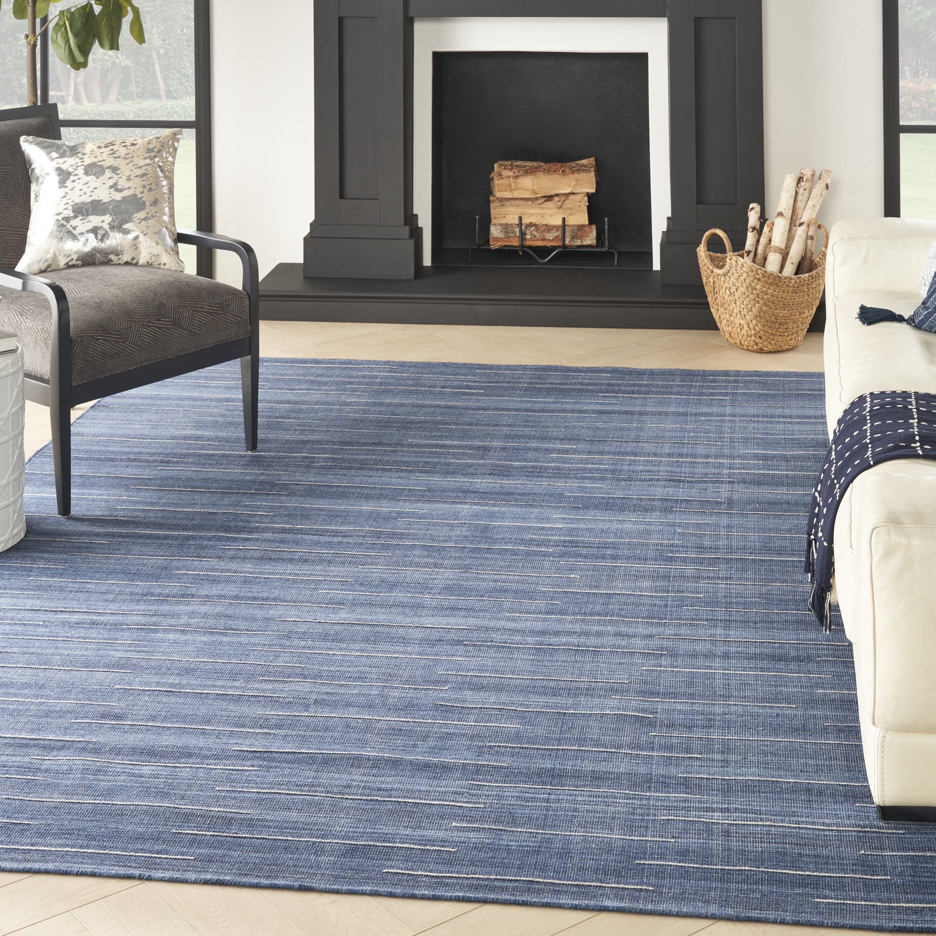 Nourison Interweave Navy Blue 8 x 10 Area Rug - Walmart.com