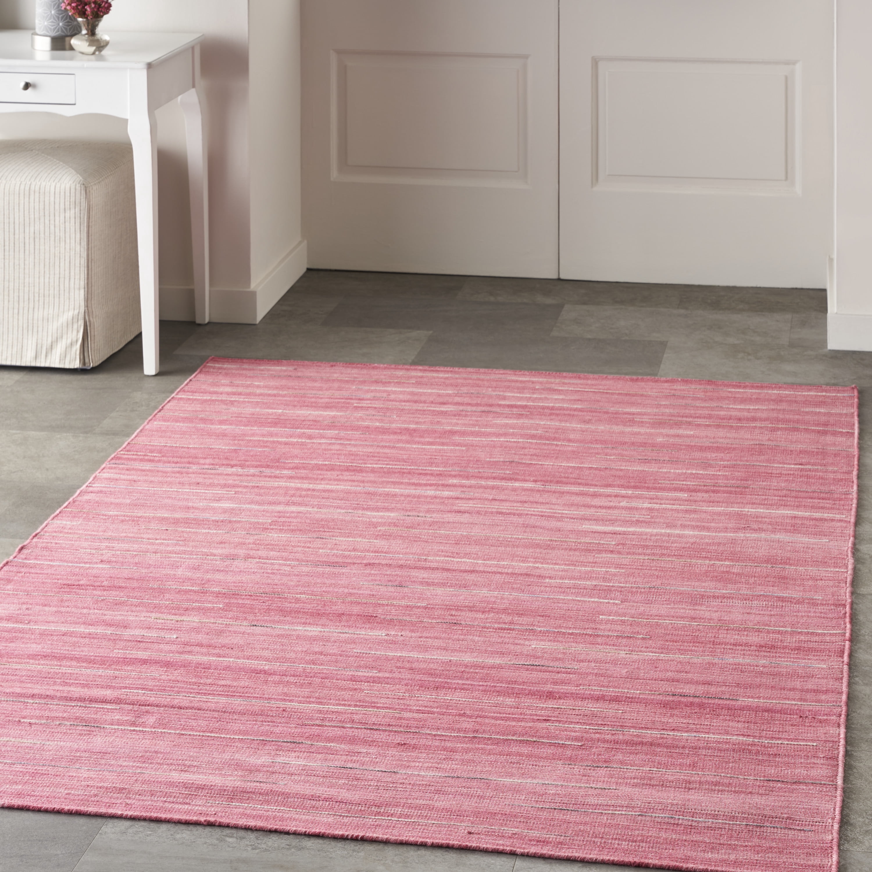 Nourison Interweave Abstract Rose 5x7 Area Rug, Handmade Contemporary ...