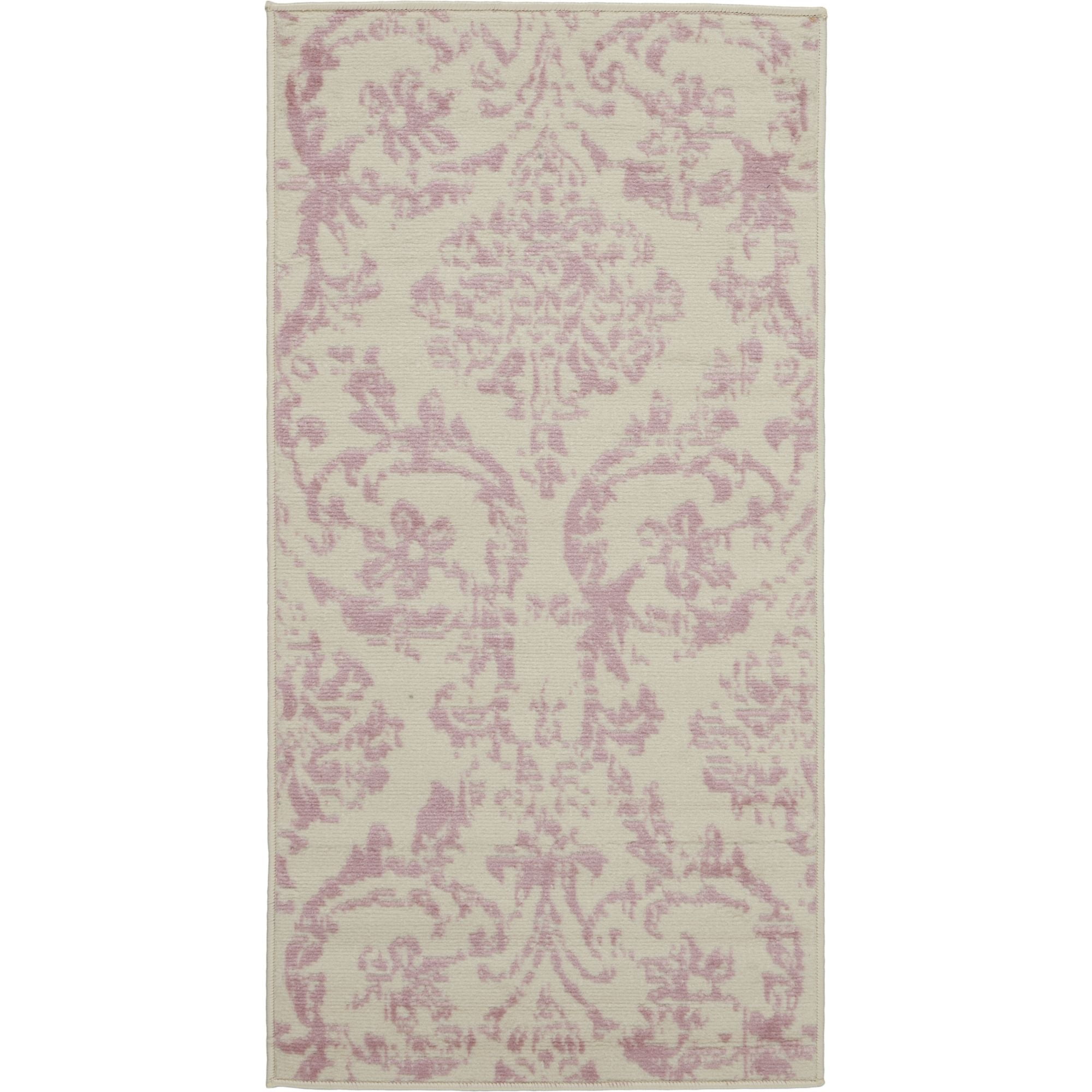 Nourison Jubilant Damask Ivory/Pink 2' x 4' Area Rug, (2x4) - Walmart.com