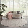 Nourison Jubilant Distressed Damask Ivory/Pink 8' x round Area Rug, (8 ...