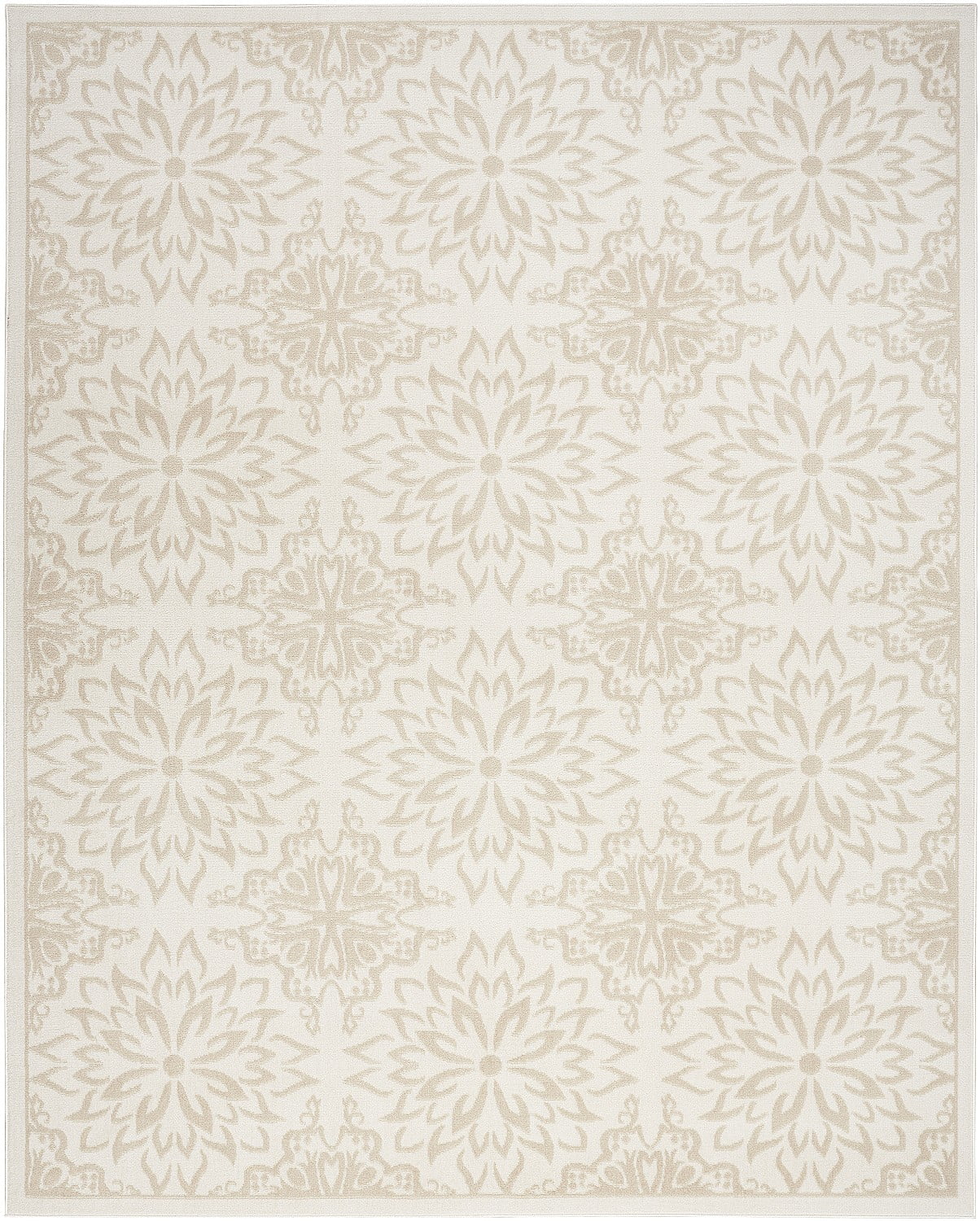 Nourison Jubilant Farmhouse Ivory Beige 5'3" x 7'3" Area Rug (5x7 ...