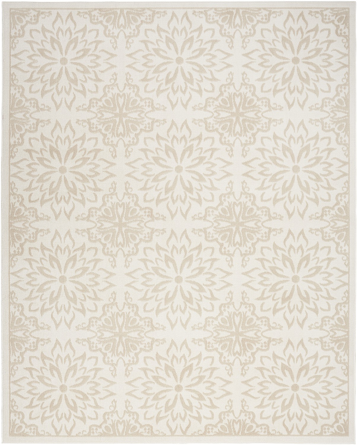 Nourison Jubilant Damask Ivory/Pink 5'3" x 7'3" Area Rug, (5x7 ...