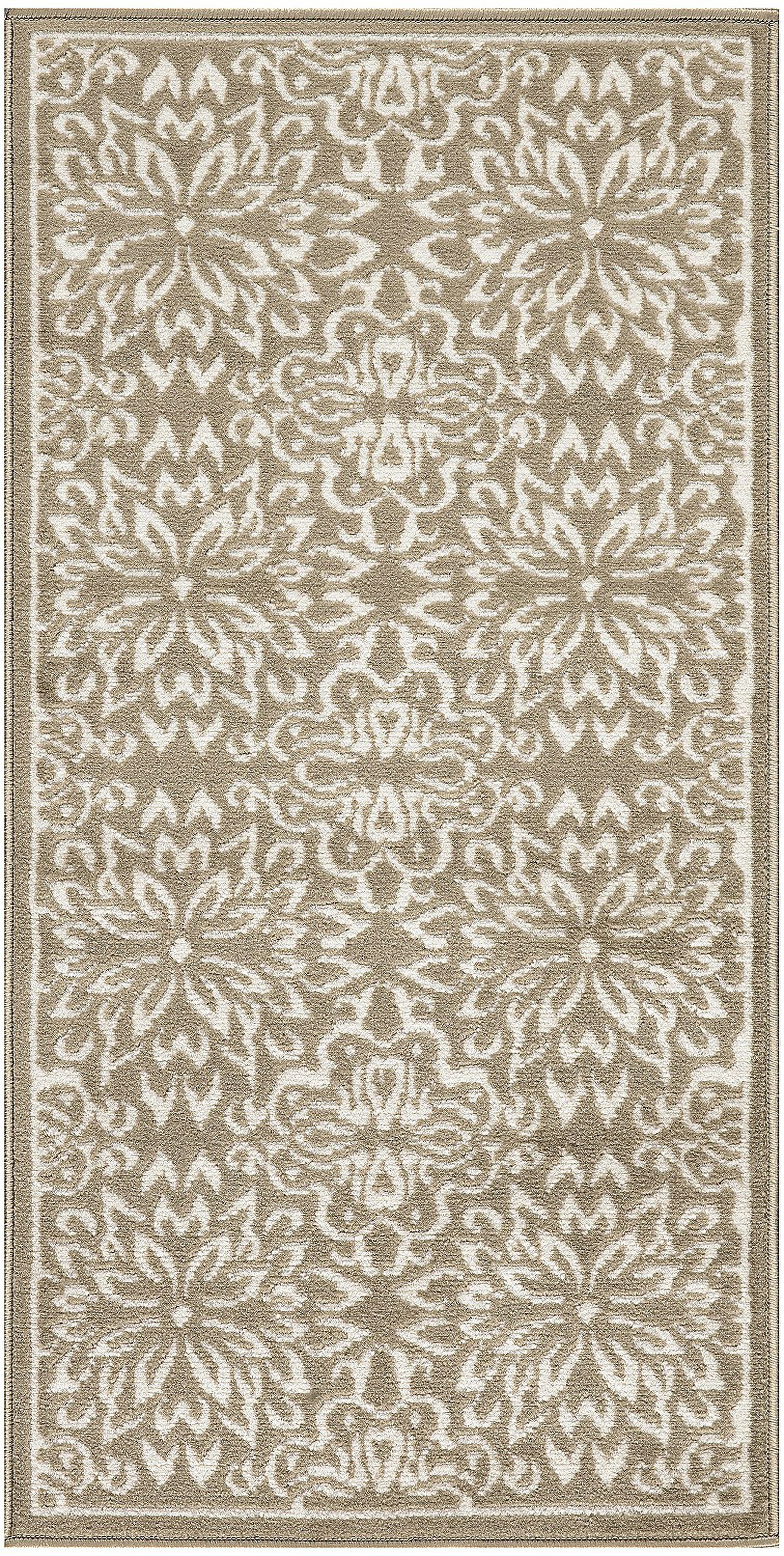 Nourison Home Jubilant Floral Taupe 2' x 4' Area Rug, Contemporary ...