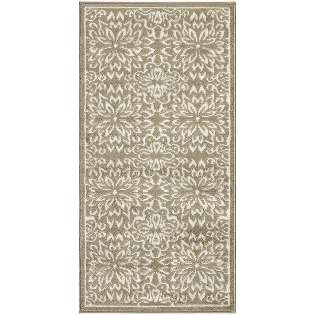Nourison Home Jubilant Floral Taupe 2' x 4' Area Rug, Contemporary ...