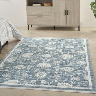 Nourison Paxton Modern & Contemporary Ivory 4' x 6'2" Area Rug, (4x8 ...