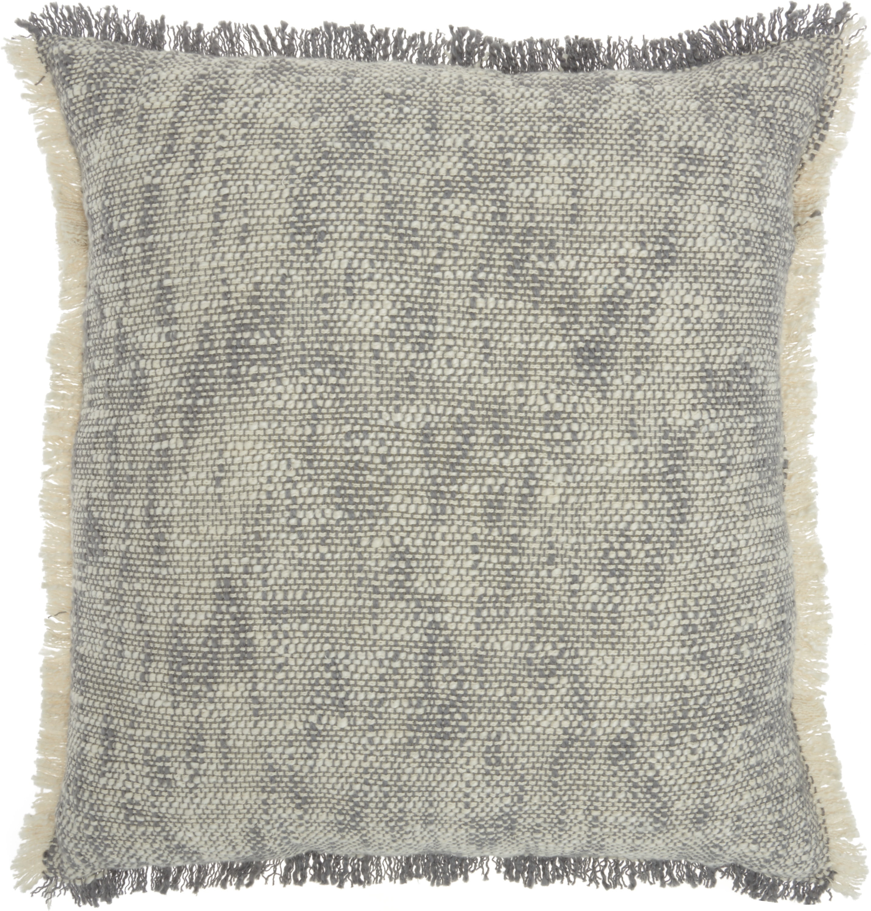 Nourison Life Styles Textured Grey Decorative Throw Pillow , 20"X20 ...