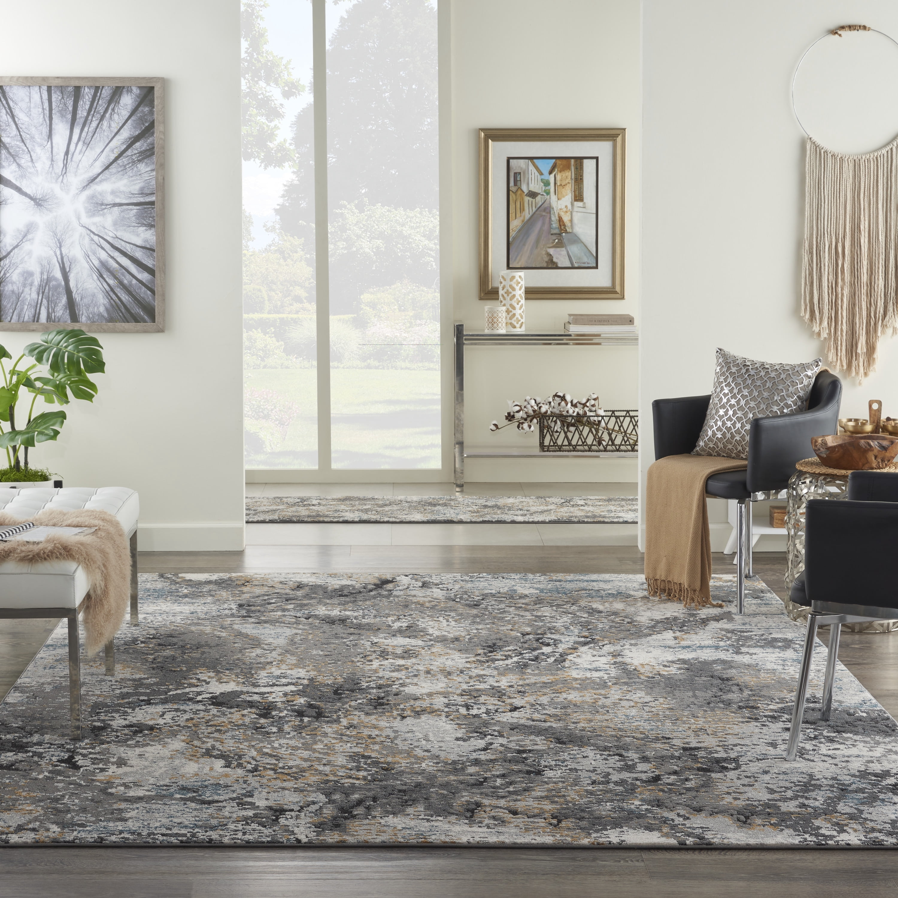 Nourison Ludlow Eclectic Grey/Multi 7'10" x 9'10" Area Rug, (8x10 ...