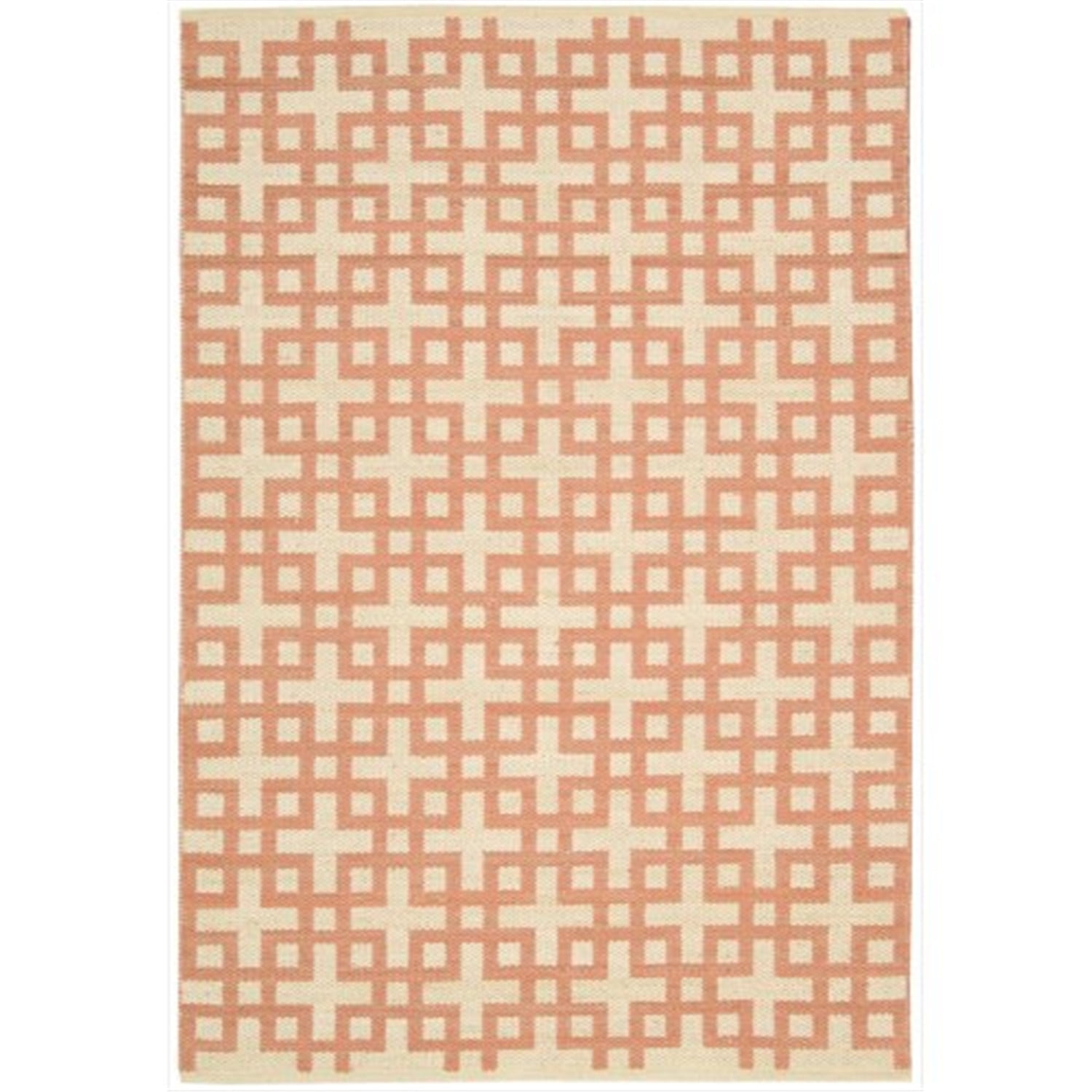 Nourison Maze MAZ01 Area Rug Mango 5' x 8' Wool, Cotton Geometric 5' x ...