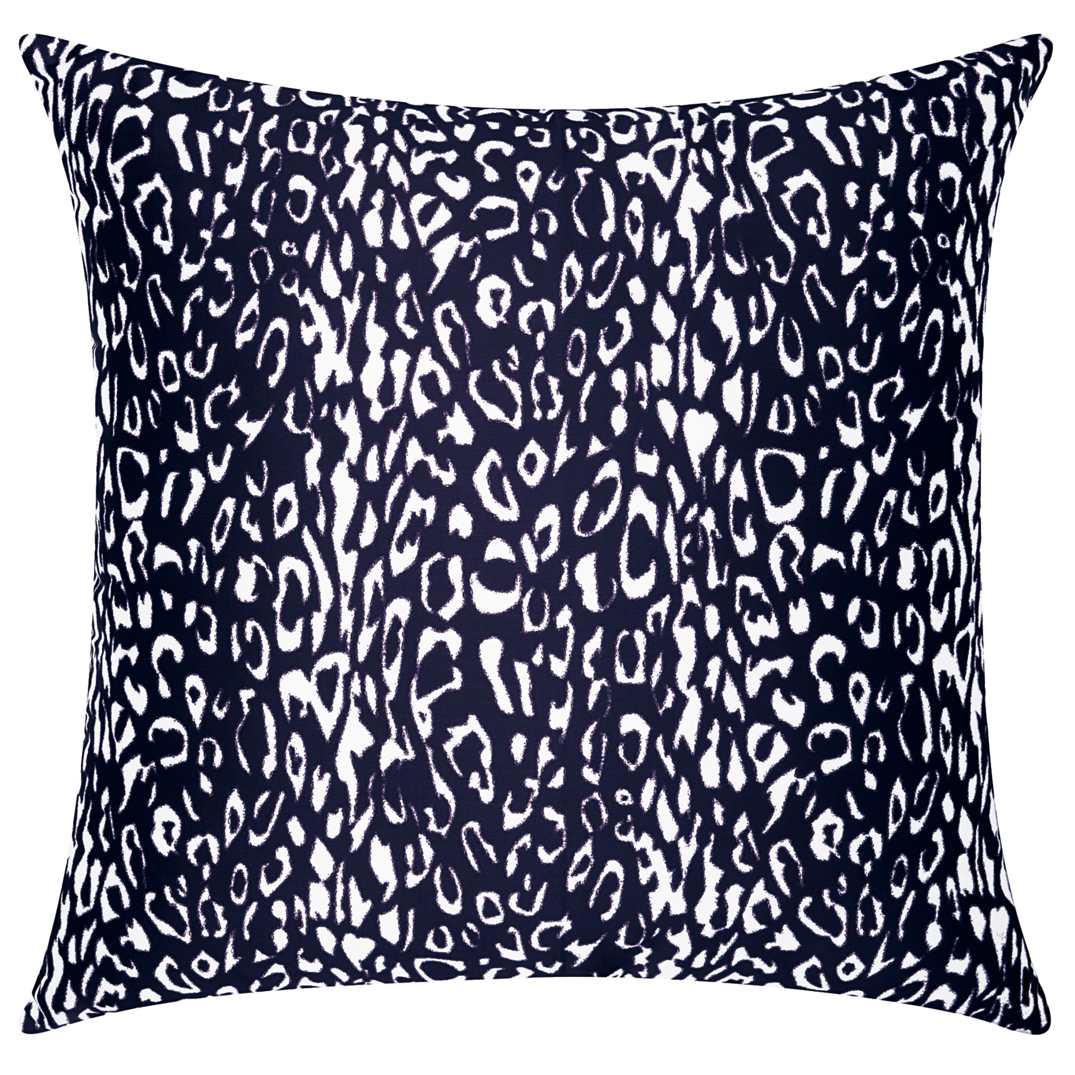 Mina Victory 20x20" Square Fabric Outdoor Leopard Throw Pillow in Black ...