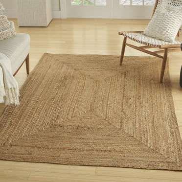 CAMILSON Solid Non Shedding Easy-Cleaning Outdoor Jute Rug Gray 2x7 ...