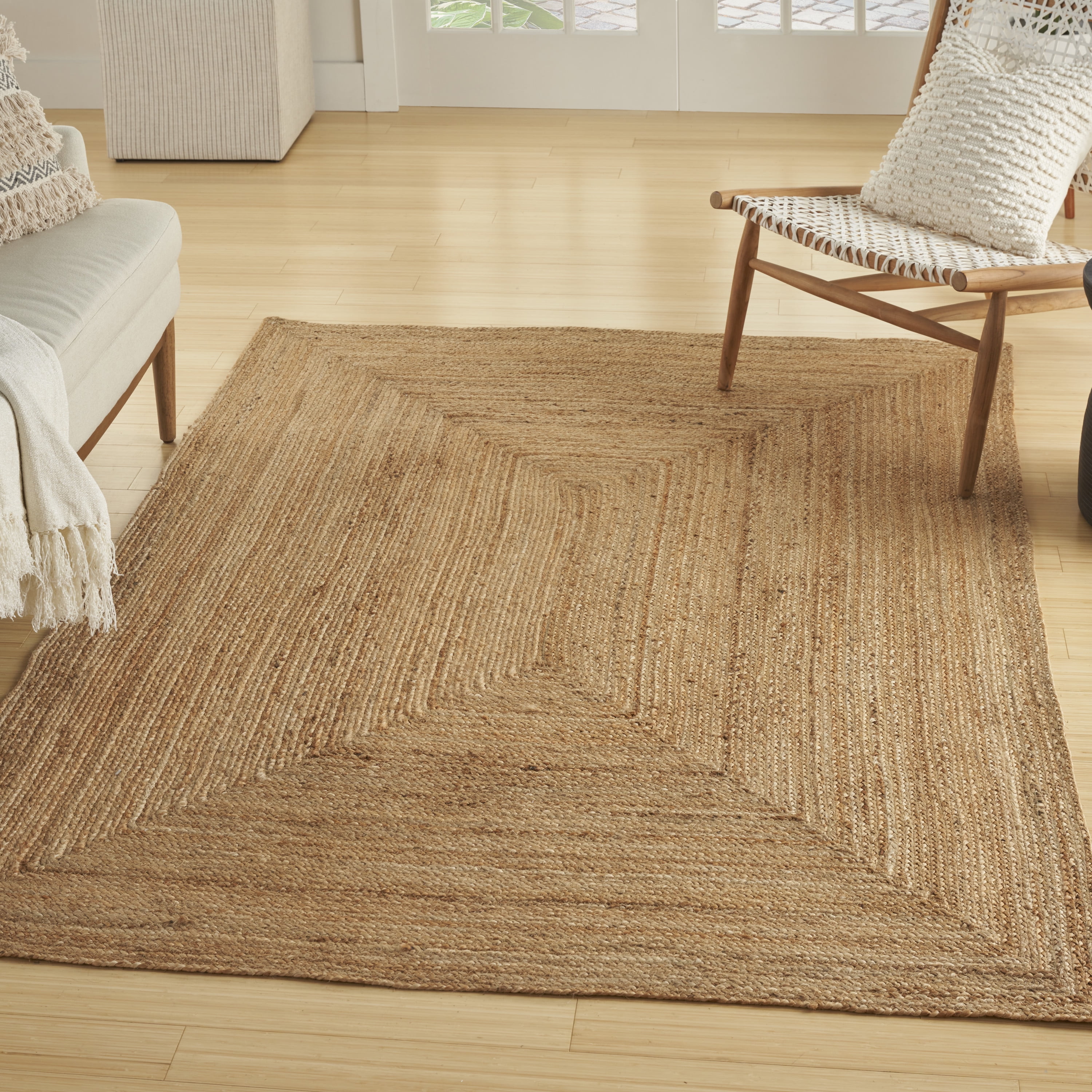 Nourison Natural Jute Coastal, Nautical & Beach Natural 5' x 7' Area ...
