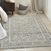 Nourison Nyle Distressed Light Blue 7'10" x 10'1" Area Rug (8x10 ...