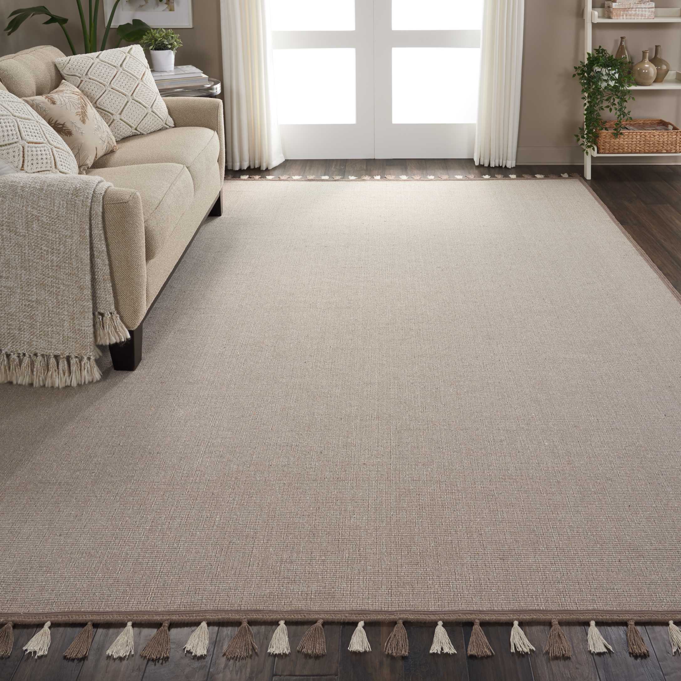 Nourison Otto Solid Taupe 8' x 10'6" Area Rug, (8x11) - Walmart.com