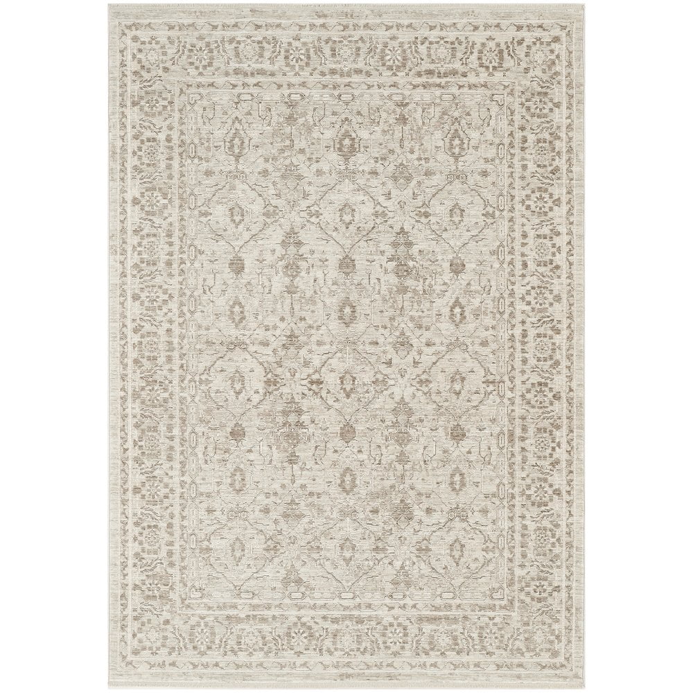 Nourison Home Outlines 5'3" x 7'3" Ivory Grey Vintage Indoor Rug ...