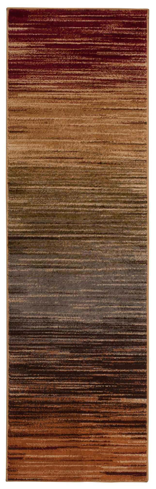 Nourison Paramount Abstract Striped Multicolor 2'2" x 7'3" Area Rug, (7 ...