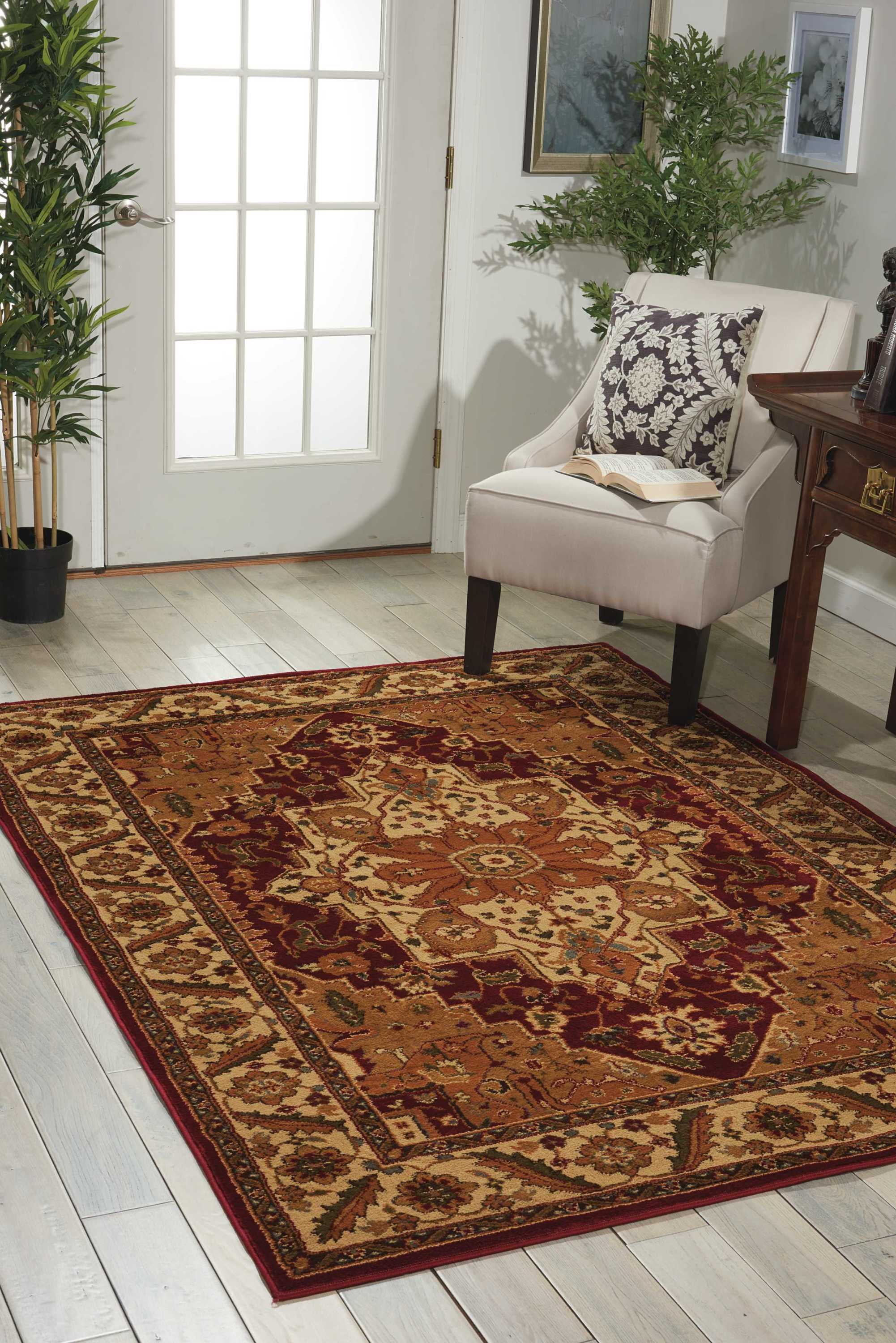 Nourison Paramount Center Medallion Gold 5'3" x 7'3" Area Rug, (5x7 ...