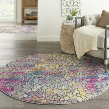 Nourison Passion Floral Navy 1'10" x 6' Area Rug, (2x6) - Walmart.com
