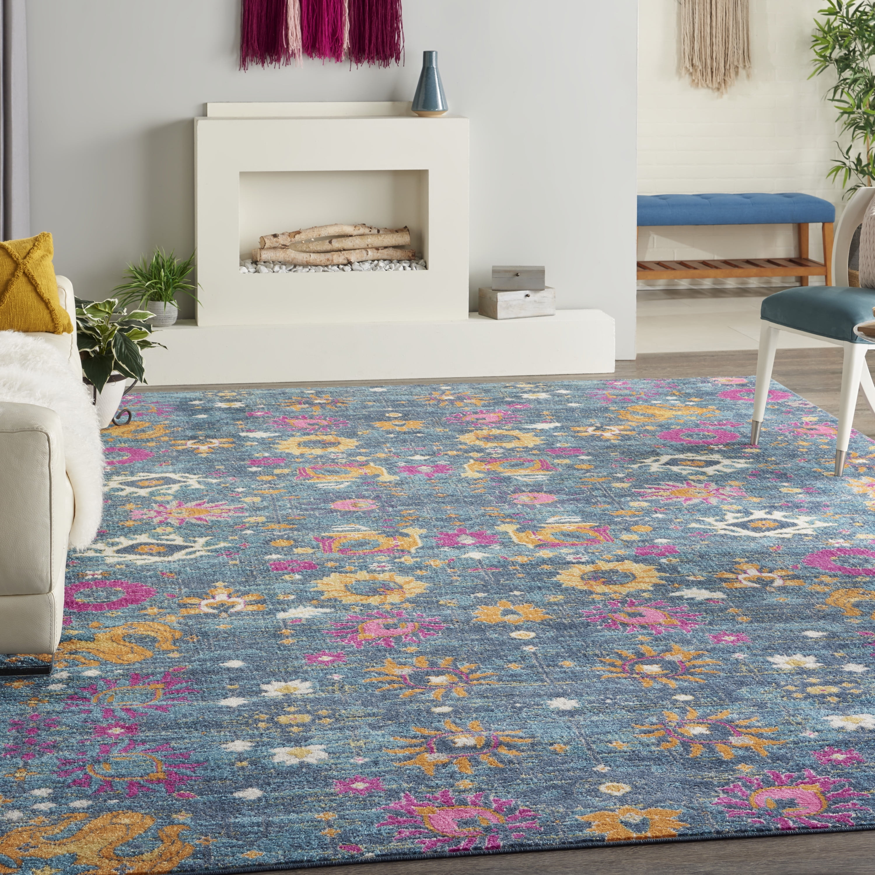 Nourison Passion Bohemian Denim 10' x 14' Area Rug, (10x14) - Walmart.com
