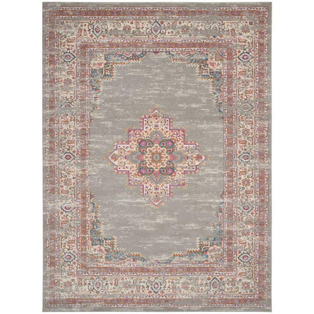 Nourison Passion Bohemian Grey Large Accent Area Rug for Living Room ...