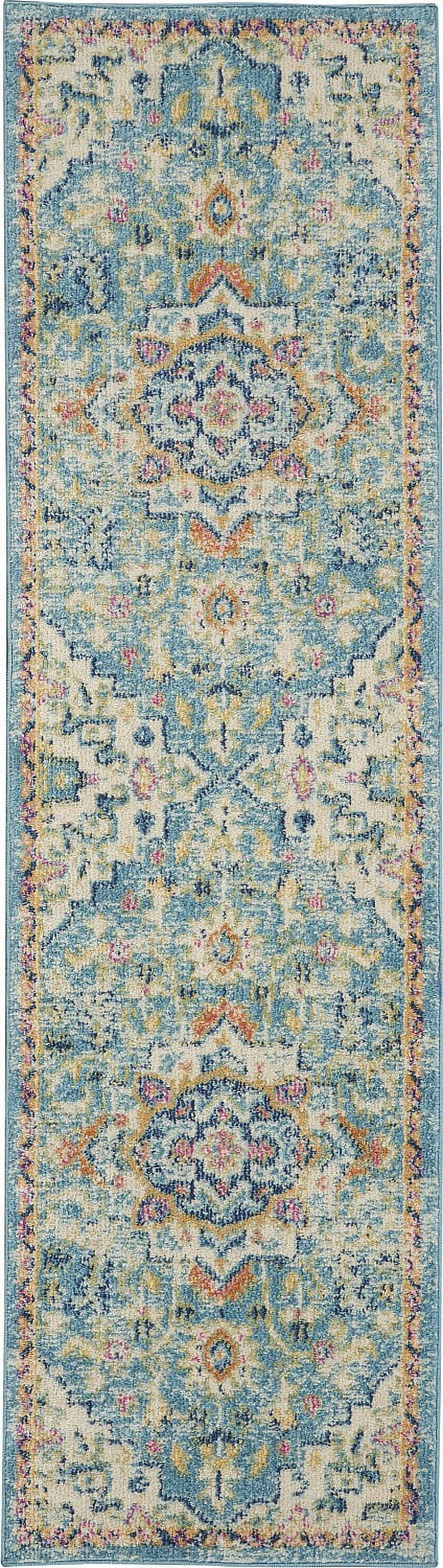 Nourison Passion Bohemian Ivory/Light Blue 1'10" x 6' Area Rug, (2x6) - Walmart.com
