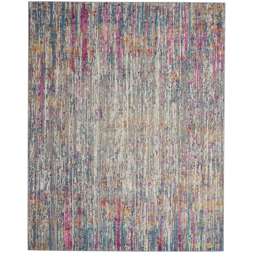 Nourison Passion Contemporary 8' x 10' Ivory/Multi Area Rug, Abstract ...