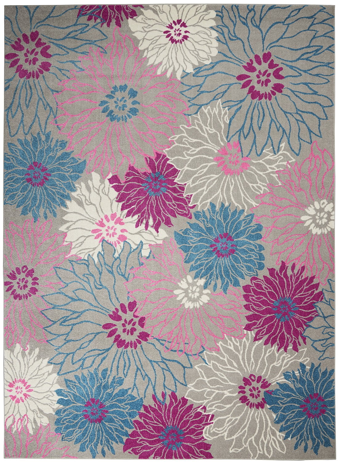 Nourison Passion Floral Grey Area Rug - Walmart.com