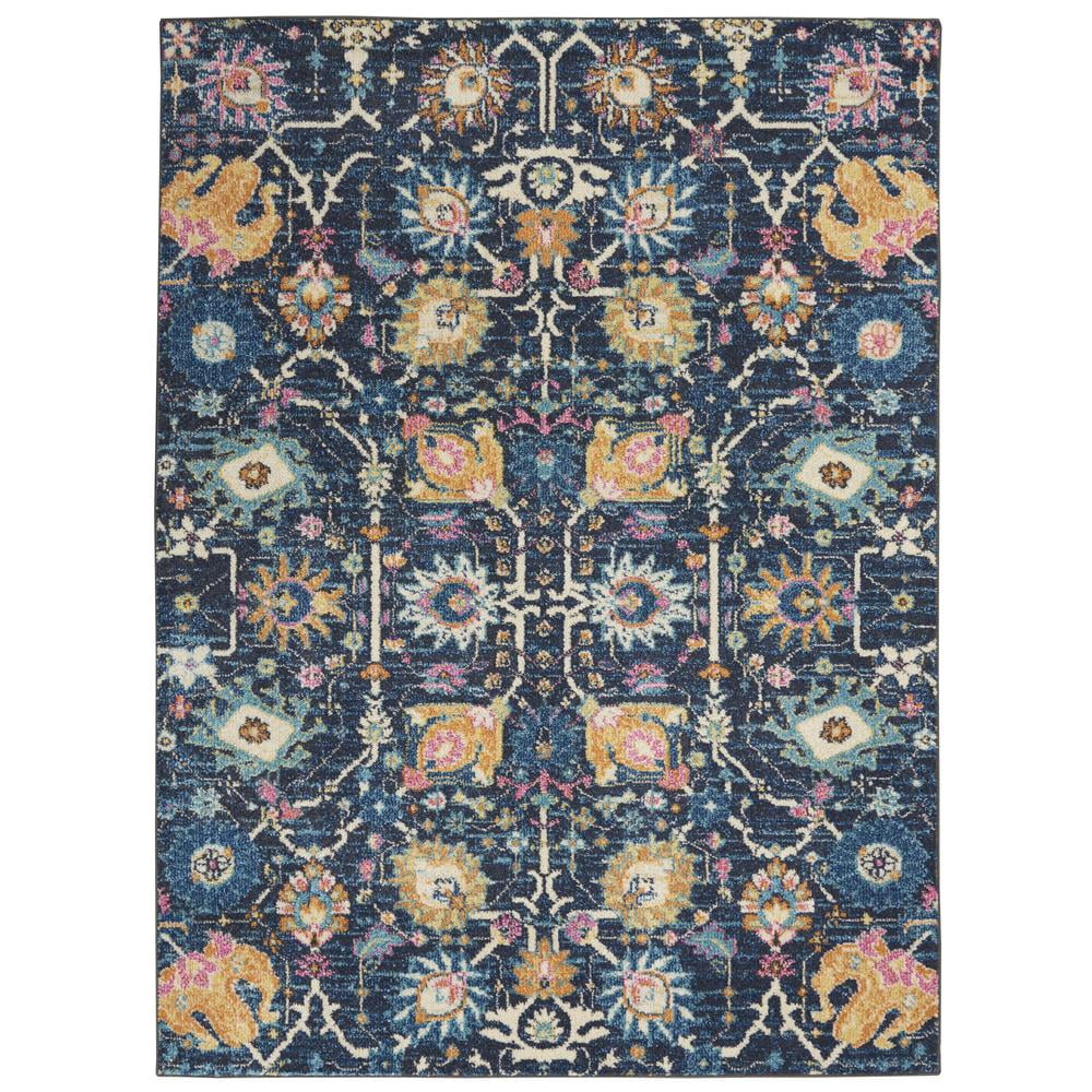 Nourison Passion Floral Navy 3'9" x 5'9" Area Rug, (4x6) - Walmart.com