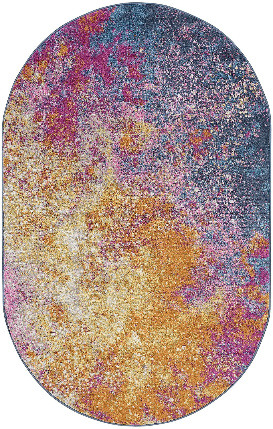 Nourison Passion Modern Abstract Multicolor 8' Oval Area Rug (8 Oval ...
