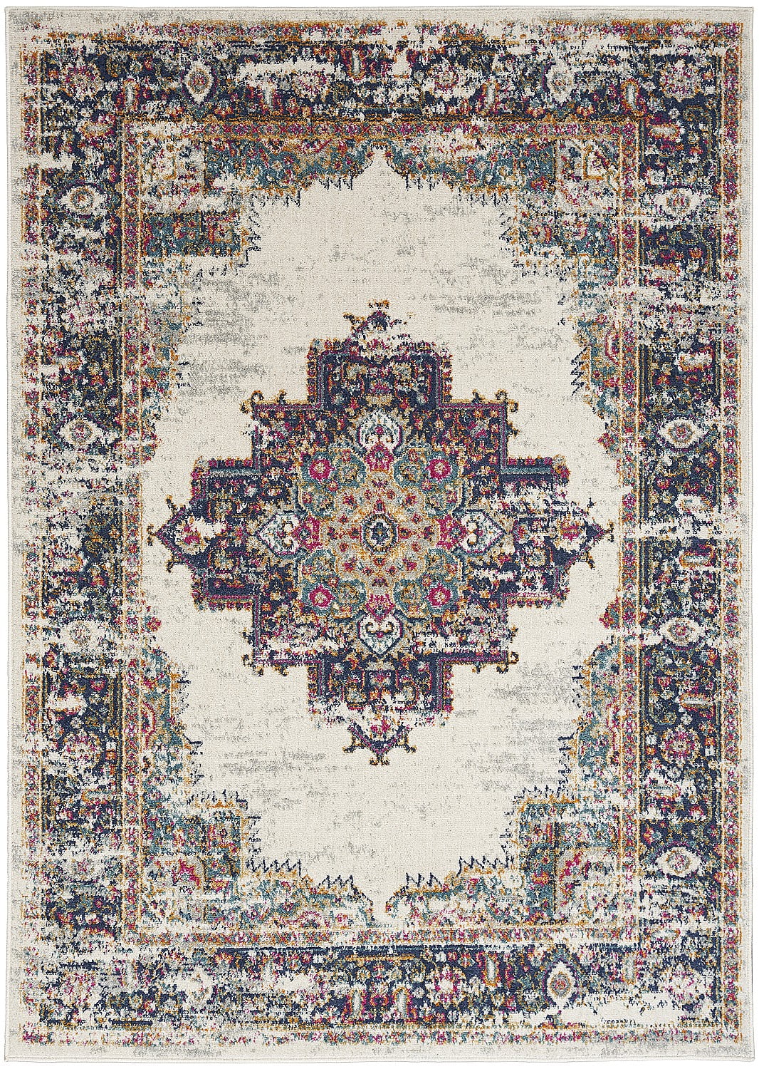 Nourison Passion Persian Ivory Blue 8' x 10' Area Rug, (8x10) - Walmart.com