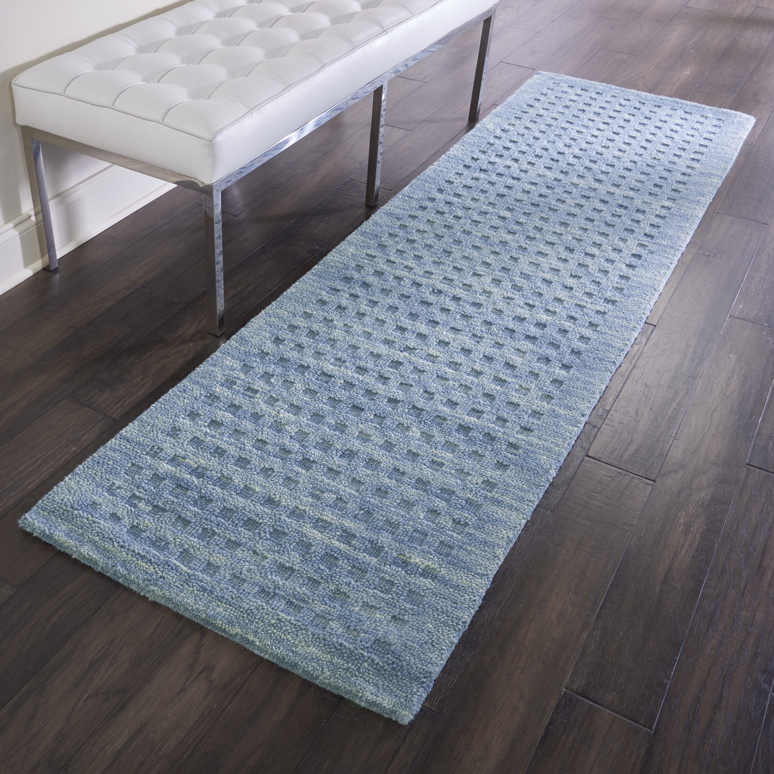 Nourison Perris Solid Denim 2'3" x 8' Area Rug, (2x8) - Walmart.com
