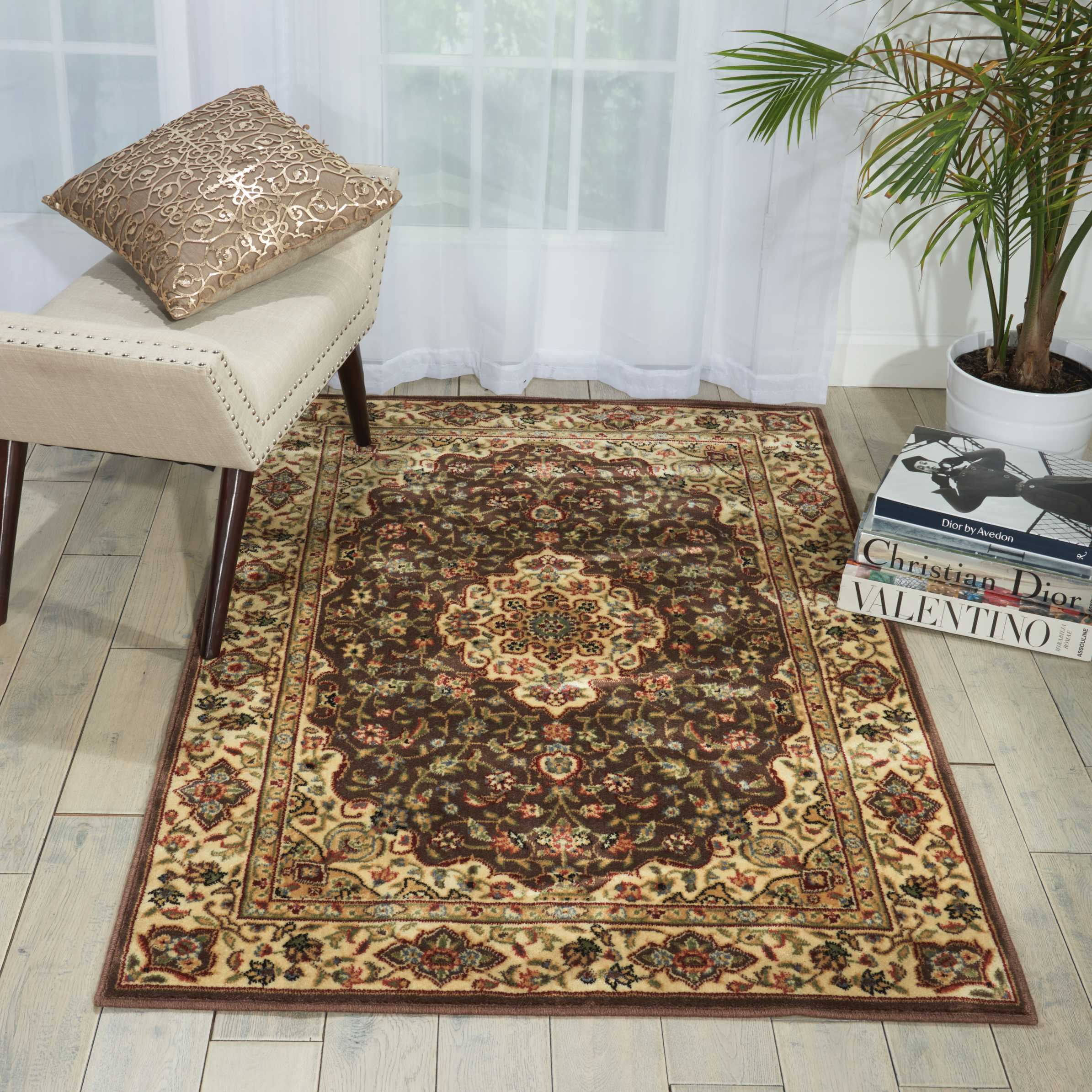 Nourison Persian Arts Area Rug Brown/Multi 2' x 3'6" Contains Latex ...